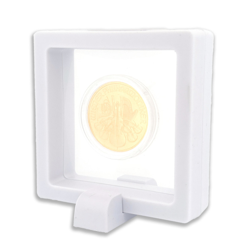 Rámeček na minci 3D box 70 mm bílá – elegantní ochrana a prezentace