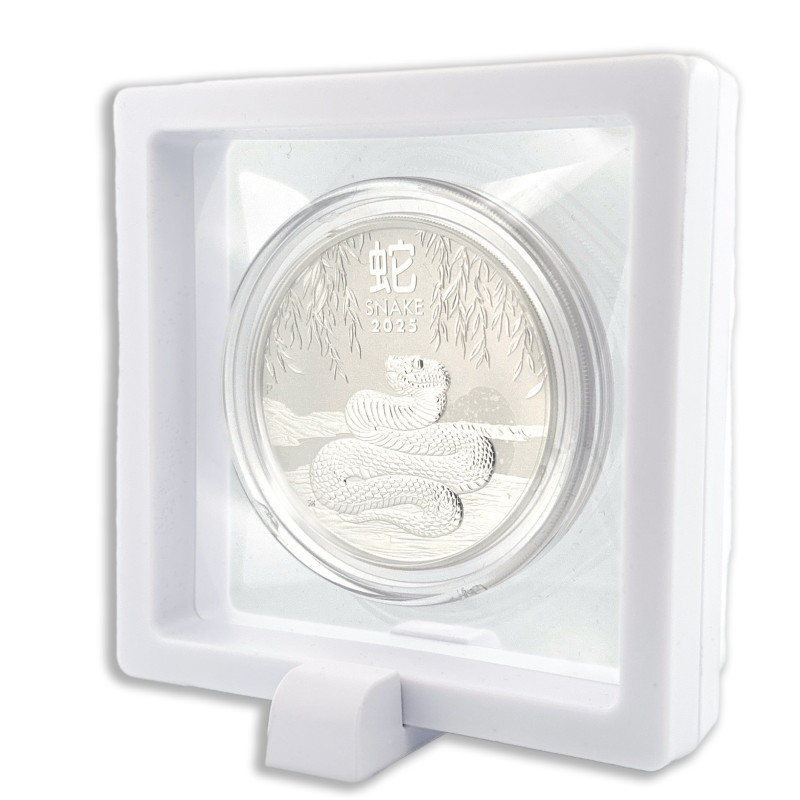 Rámeček na minci 3D box 90 mm bílá – elegantní ochrana a prezentace