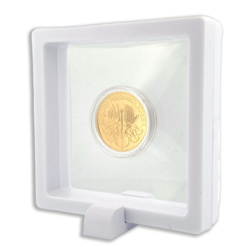 Rámeček na minci 3D box 90 mm bílá – elegantní ochrana a prezentace